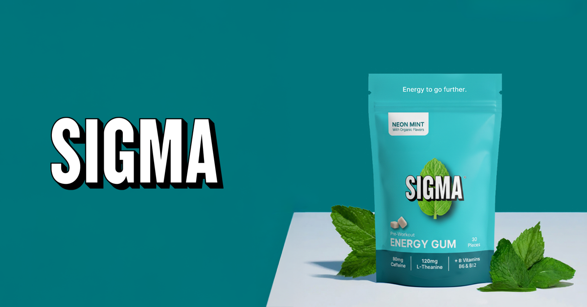Pre-Workout Energy Gum with Caffeine, L-Theanine & B-Vitamins – SIGMA